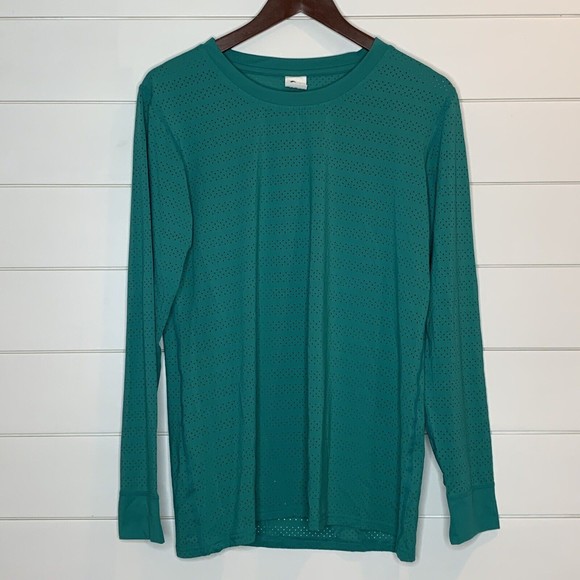ZYIA | Tops | Zyia Active Top Xl Chill Laser Cut Mesh Eyelet Teal Green ...